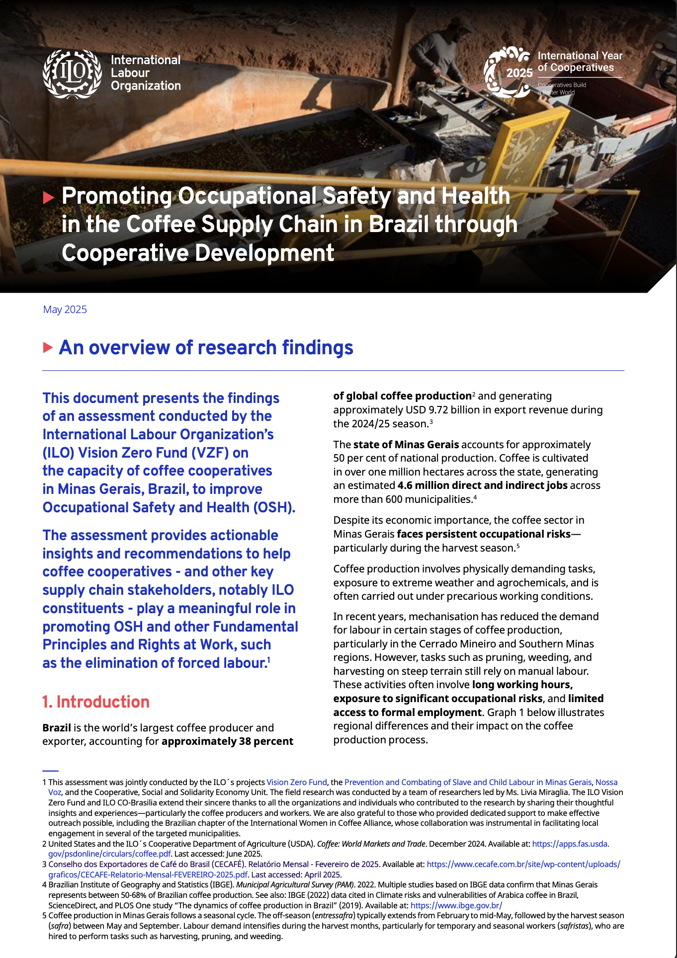 Promoting Occupational Safety and Health in the Coffee Supply Chain in Brazil through ...